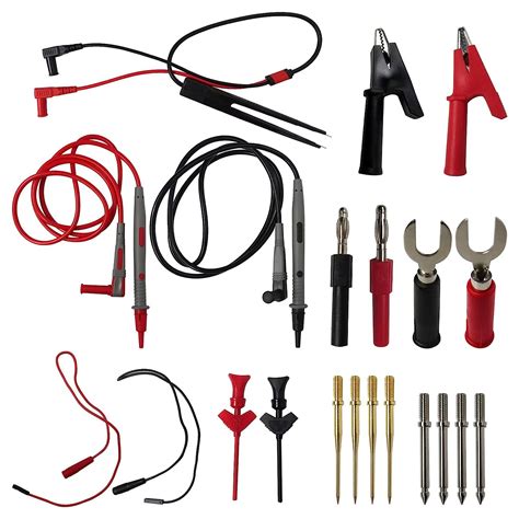 21 Pcs Electronic Test Leads Kit Alligator Clips For Use With Any Multimeter Clamp Meter Test