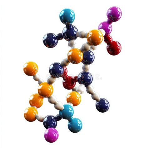 Colorful Molecular Structure Displayed Against A White Background Stock Image Image Of Purpose