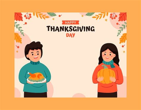 추수 감사절 축하 Photocall 템플릿 무료 벡터