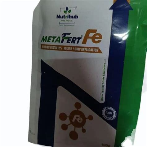 Bio Tech Grade Nutrihub Meta Fert Fe Vegetables Packaging Size 250gm
