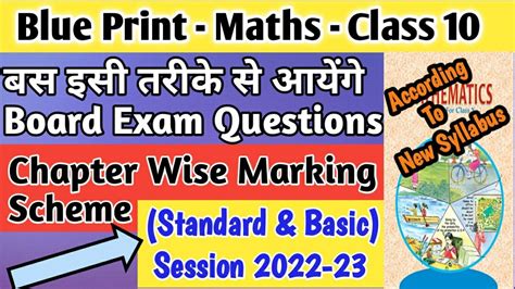 Chapter Wise Marking Scheme 2022 23 II Maths Class 10 Blue Print II