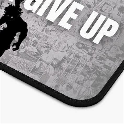 Black Clover Mouse Pad Never Give Up Anime Desk Mat Motivation Mousepad