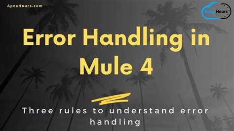 Error Handling In Mule 4 Apex Hours