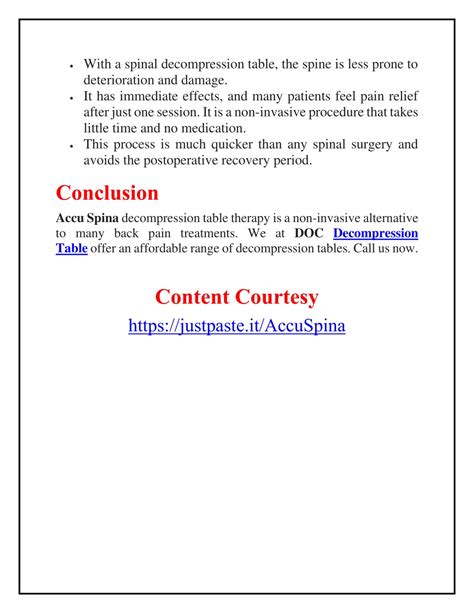 Ppt Everything To Know About The Accu Spina Decompression Table