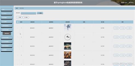 Springboot基于springboot的桌游信息管理系统6duwm（程序源码数据库调试部署开发环境） Csdn博客