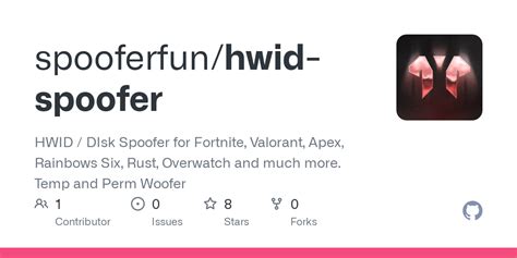GitHub Spooferfun Hwid Spoofer HWID DIsk Spoofer For Fortnite Valorant Apex Rainbows Six