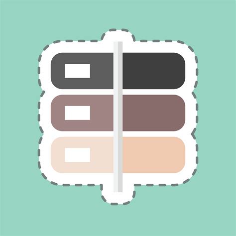 Sticker Line Cut Storage Suitable For Mobile Apps Symbol Simple