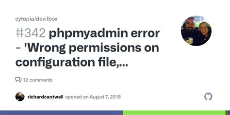 Phpmyadmin Error Wrong Permissions On Configuration File Should Not Be World Writable