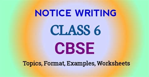 19 Notice Writing Class 6 Cbse Topics With Questions Answers