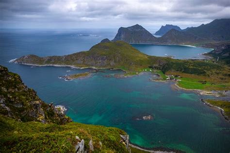 Premium Photo | Panorama of lofoten islands as seen from the famous ...