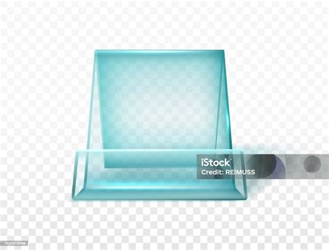 트랜스포런트 배경에 고립된 아크릴 브로셔 홀더 벡터 빈 유리 스탠드 디스플레이 투명 플라스틱 플렉시 또는 플렉시 글라스 가격표 또는 레스토랑 메뉴 모형 용기 제작물에 대한