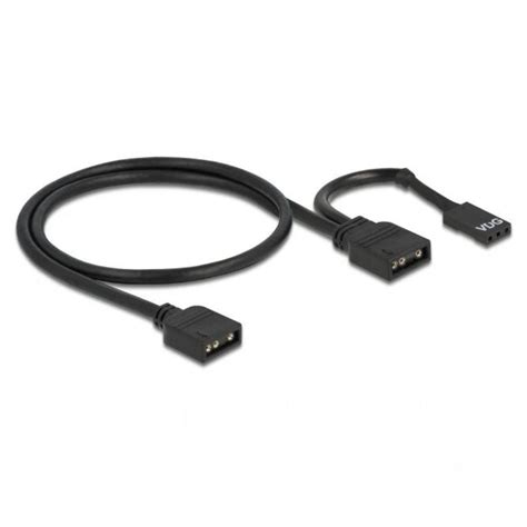 Delock RGB Aansluitkabel 3 Pin Voor 5 V RGB ARGB LED Verlichting Met