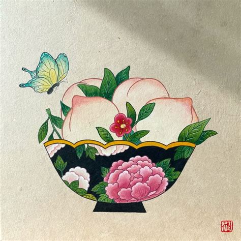 Kijin Seoul On Instagram 소과도복숭아🍑 어피치 생각남 ㅎㅎ 귀엽네😍 그림스타그램 그림 복숭아