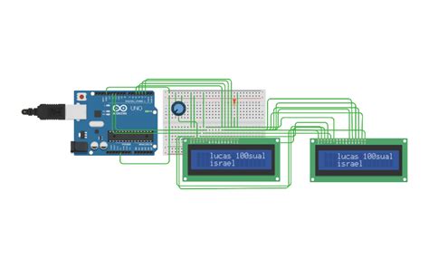Circuit Design Arduíno Com Lcd Tinkercad