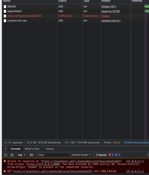 Symfony Cant Get Mercure To Work · Issue 548 · Dunglasmercure · Github