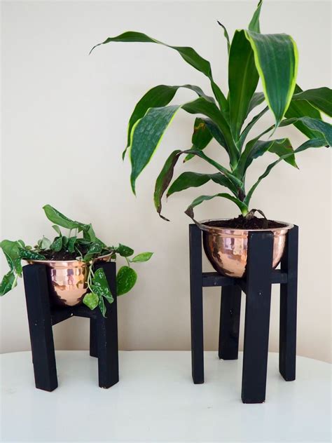 Copper Wood Planter Mid Century Inspired Diy