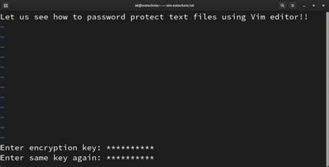 How To Password Protect Text Files Using Vim Editor In Linux Ostechnix