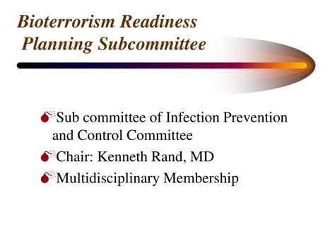 Ppt Bioterrorism Readiness Plan Powerpoint Presentation Free Download Id 535389