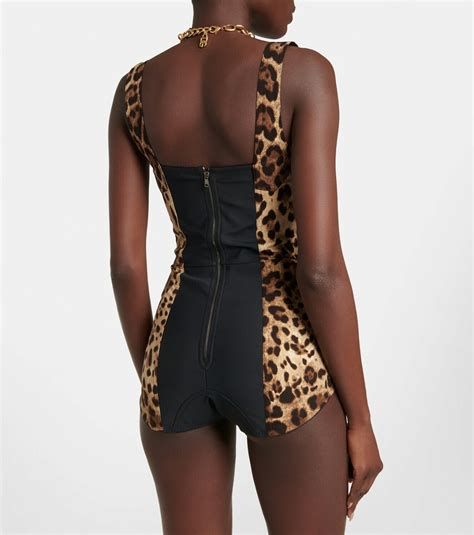 Dolceandgabbana Leopard Print Corset Bodysuit Dolce And Gabbana