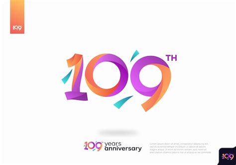 Premium Vector Number 109 Logo Icon Design 109th Birthday Logo Number Anniversary 109