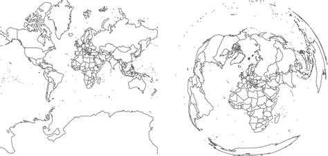 3 A World Map In Pseudo Mercator Projection Epsg 3857 On The Left Download Scientific