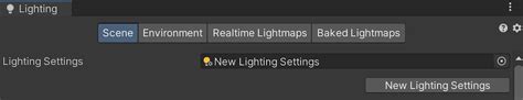 Unity Manual The Lighting Window