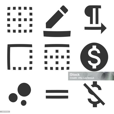 9 아이콘 편집기 세트 현대적인 얇은 선 아이콘입니다 스타일의 현대적인 트렌드 모바일 및 웹용 검사 보기에 대한 스톡 벡터 아트 및 기타 이미지 Istock