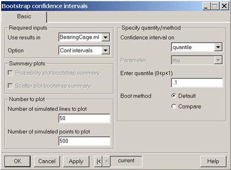 Dialog Requesting Bootstrap Confidence Interval For The Quantile Of Download Scientific