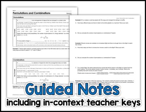 Permutations And Combinations Notes And Practice By Math Beach Solutions