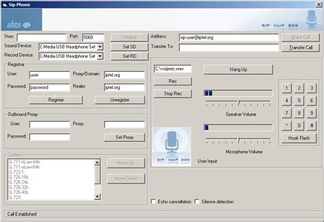 Voip Sip Sdk Main Window Dek Software International Our Voip Sip