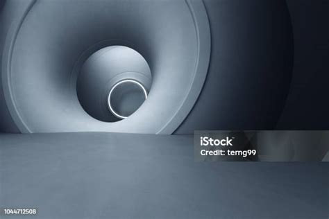 빈 회색 콘크리트 바닥 및 어두운 벽 배경이 현대 쇼 룸의 추상 인테리어 디자인 홀 또는 단계 3d 그림 가정의 방에 대한 스톡 사진 및 기타 이미지 Istock