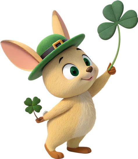 Cute Pooka Adorning St Patricks Holiday Festival With Poses