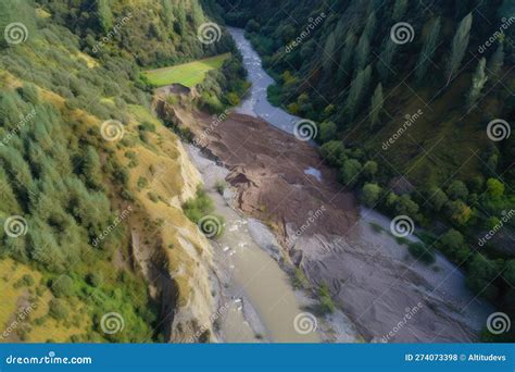 Landslide Blocks The Flow Of A River Creating New Ecosystem And
