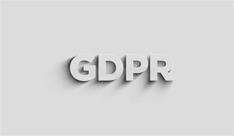 Gdpr Data Protection Symbol 3d With Shadow Stock Illustration Illustration Of Protect Privacy