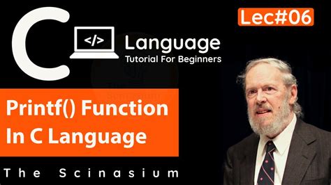 Lec06c Language Tutorial For Beginners Printf Function In C Programming Language In Hindi