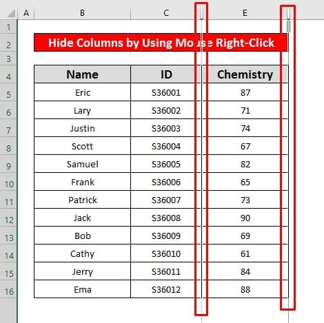 How To Hide Multiple Columns In Excel Hiding Columns And Rows Earn