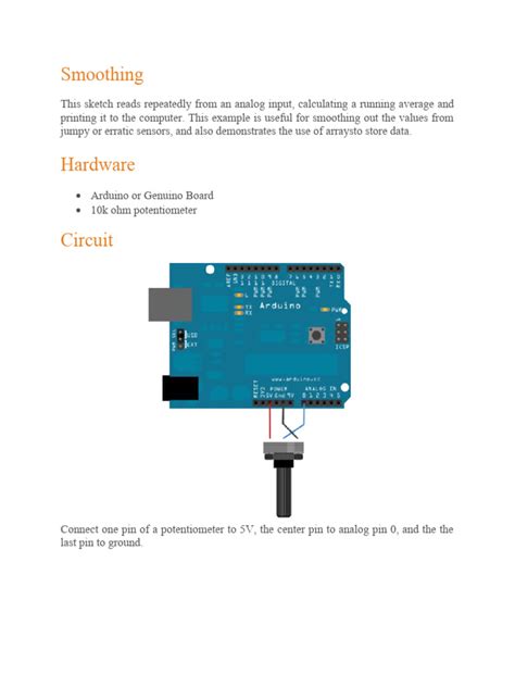 20a Smoothing Pdf Arduino Electronics
