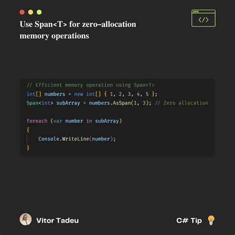 Vitor Tadeu On Linkedin Csharp Performance Memorymanagement Spant
