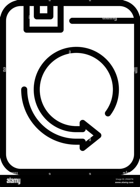 Data Sync Icon Outline Data Sync Vector Icon For Web Design Isolated On White Background Stock