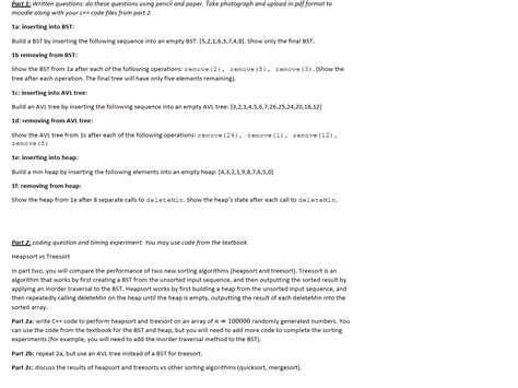 Solved Part 2 Coding Question And Timing Experiment You