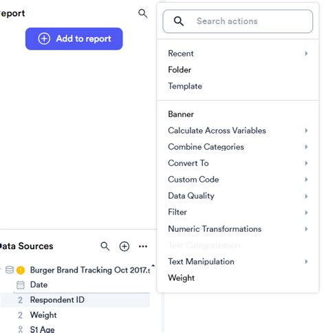 Creating Variables Using In Built Options The Data Story Guide