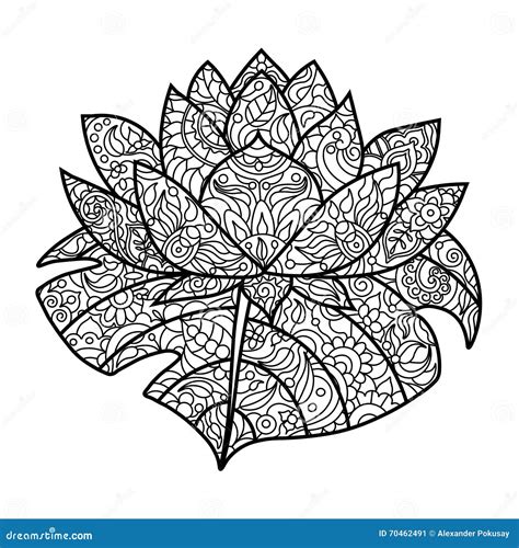 Mandala Lotus Coloring Page