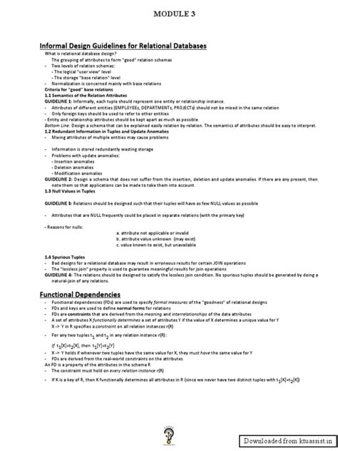 Module 3 Dbms Cs208 Notes Ktuassist In Pdf Relational Model