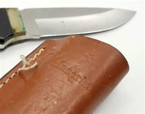 Bid Now A Vintage Italian Maserin Fixed Short Blade Knife With Leather