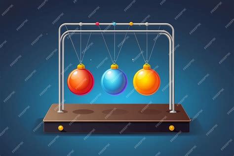 Premium Photo Newtons Cradle For Physics Demonstrations Vector Illustration In Flat Style