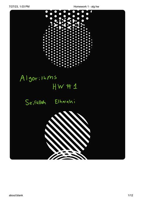 Solution Homework 1 Algoritms Computer Networks Cpsc 433 2022 2023