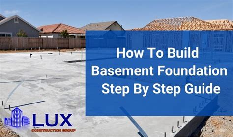 Basement Foundation Constructions For Home Office