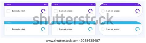 Website Template Witha Captcha Vector Ui Stock Vector Royalty Free