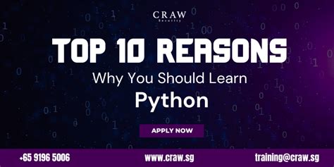 Top 10 Reasons Why You Should Learn Python By Crawsecurity Medium
