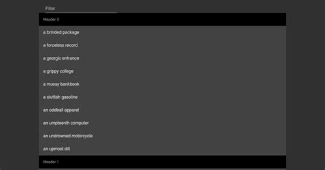 react virtualized list with sticky headers forked codesandbox